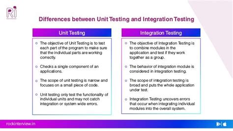 unit testing vs integration testing
