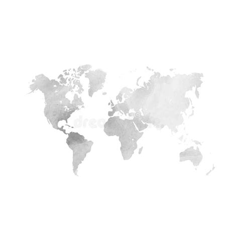 Mapa Do Mundo Continentes Coloridos E O Isolado Liso Dos Ponteiros