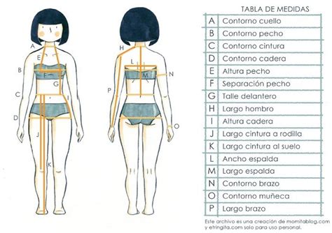 Cómo tomar medidas corporales Momita s blog Como tomar medidas