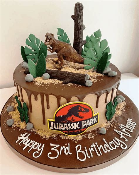 Jurassic Park Birthday Cake Ideas Images Pictures Dinosaur Birthday