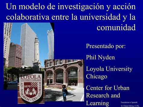 PPT Un Modelo De Investigaci N Y Acci N Colaborativa Entre La