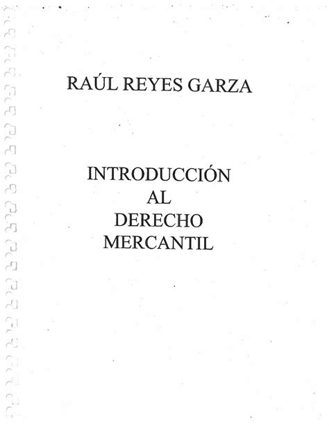 Libro Introducción al derecho mercantil Raúl Reyes Studocu