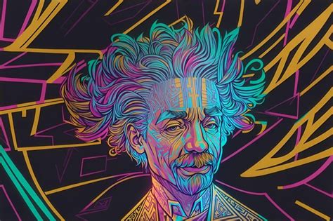 Premium AI Image Photo Of A Colorful Neon Art Painting Featuring A