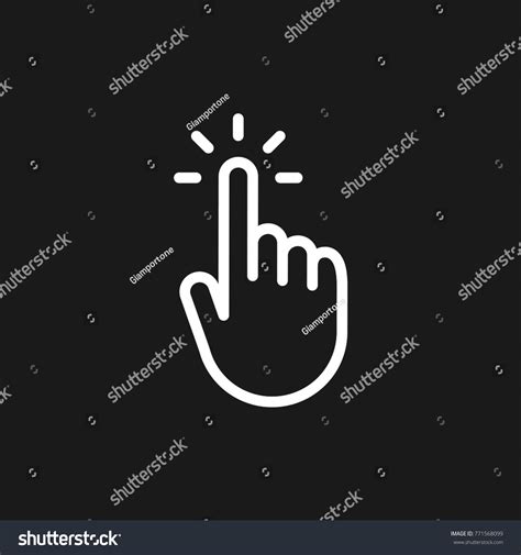 Hand Cursor Clicking Pointer Vector Icon Stock Vector Royalty Free