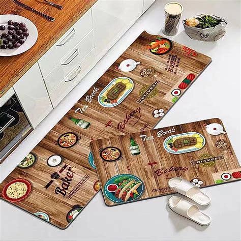 LY4U Tapis De Cuisine Ensemble De 2 Tapis De Cuisine Tapis De Cuisine