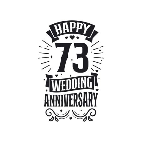 Years Anniversary Celebration Typography Design Happy Rd Wedding