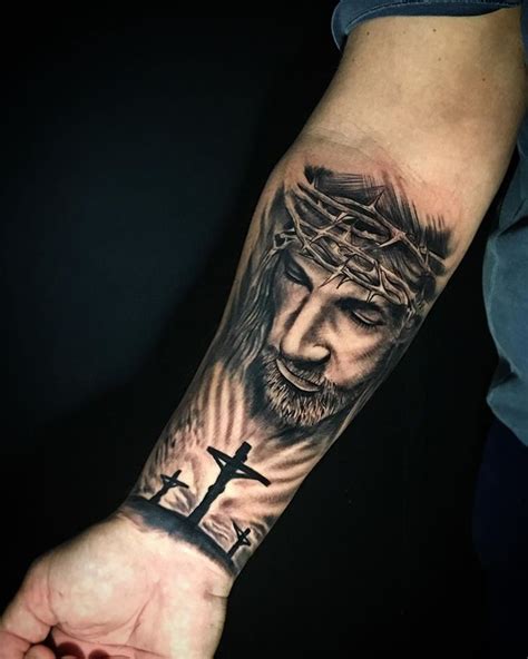 Forearm Tattoos Of Jesus
