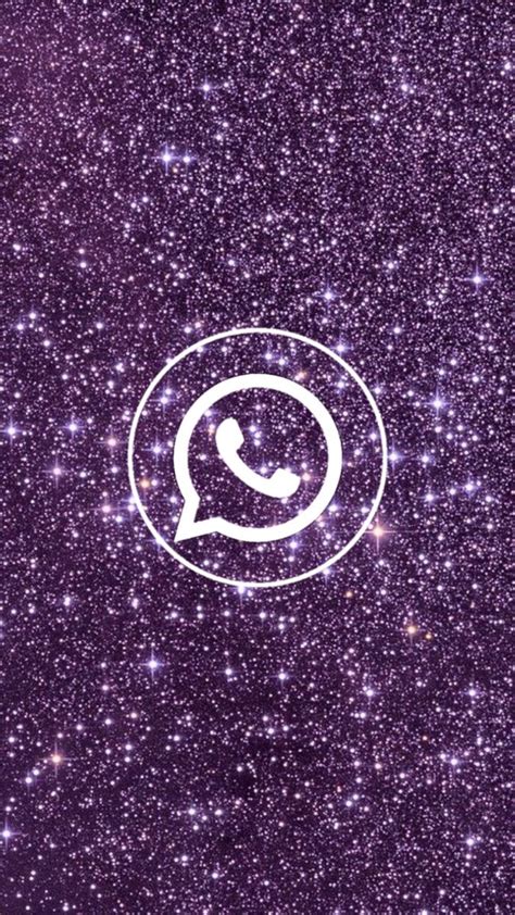 Whatsapp Purple Icon By IG Hi Iney App Icon Icon Purple Glitter