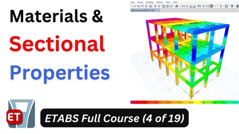 ETABS Full Course 04 Understanding Material And Section Properties