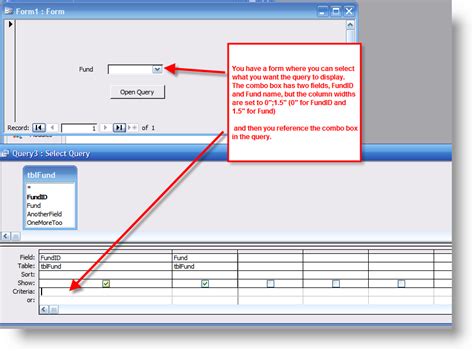 How To Use A Combo Box As Criteria For A Query Btab Development