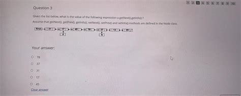 Solved Question 3Given The List Below What Is The Value Of Chegg