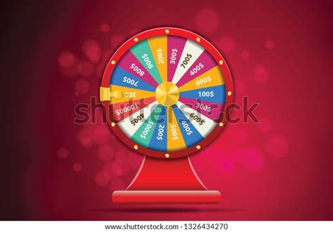 Realistic 3d Spinning Fortune Wheel Lucky Stock Vector Royalty Free