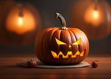 Scary Halloween Pumpkin With Colorful Background Ai Artwork Scary