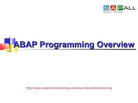 pdf sap abap training program dokumen tips