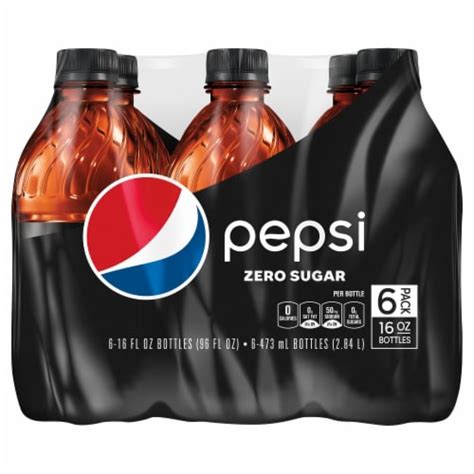 Pepsi Cola Zero Sugar Soda Bottles 6 Pk 16 Fl Oz Frys Food Stores