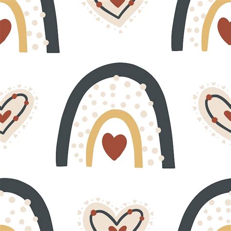 Premium Vector Bohemian Rainbow Pattern