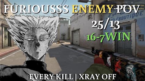 FURIOUSSS 25Kills ENEMY POV Playing Dust 2 On FACEIT CSGO 2023 POV