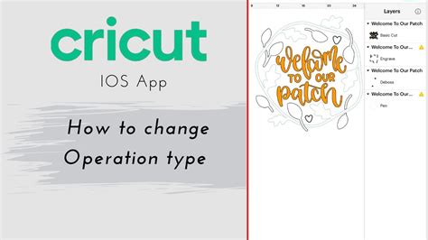 How To Change Cricut Design Space Operation Settings Ios Youtube