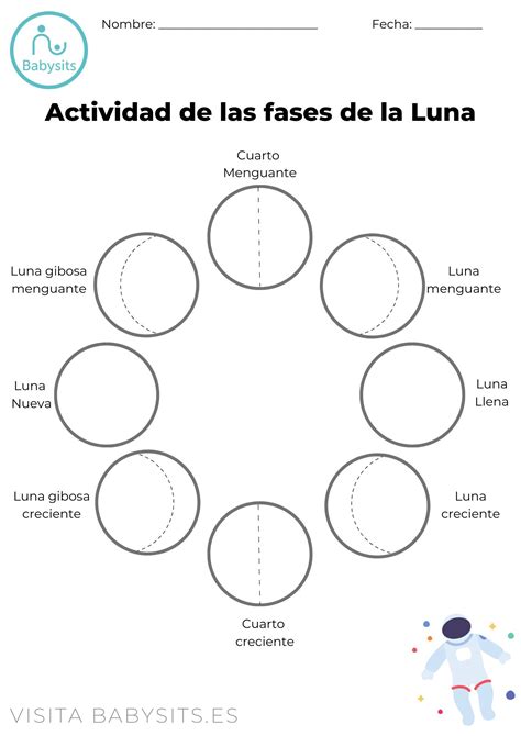 Actividad De Fases De La Luna Para Ni Os