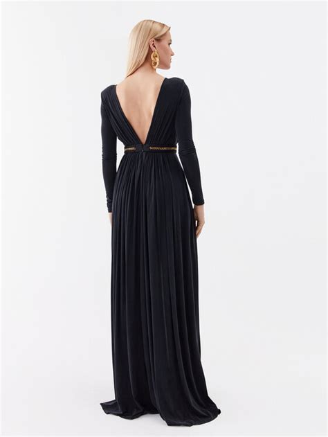 Elisabetta Franchi Abendkleid AB 456 32E2 V780 Schwarz Slim Fit Modivo De