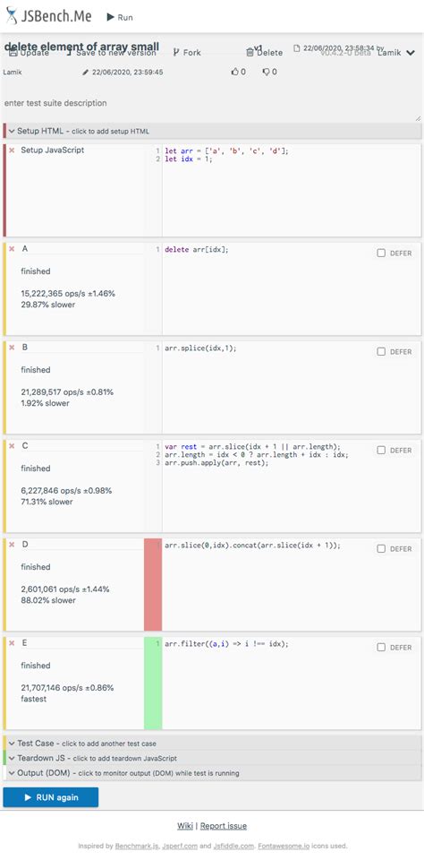 deleting array elements in javascript delete vs splice stack overflow