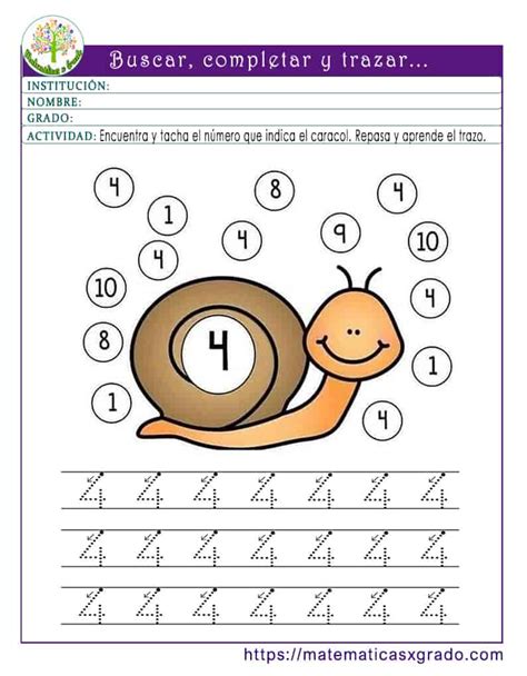Actividades De Buscar Completar Y Trazar Con N Meros Del Al