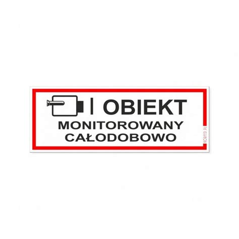 Tabliczka Obiekt Monitorowany Mała Niska cena na Allegro pl