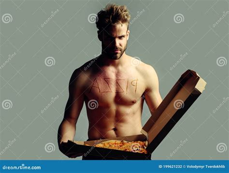 Man With Pizza Pizza Delivery Naked Guy Stock Photo Image Of Pizza
