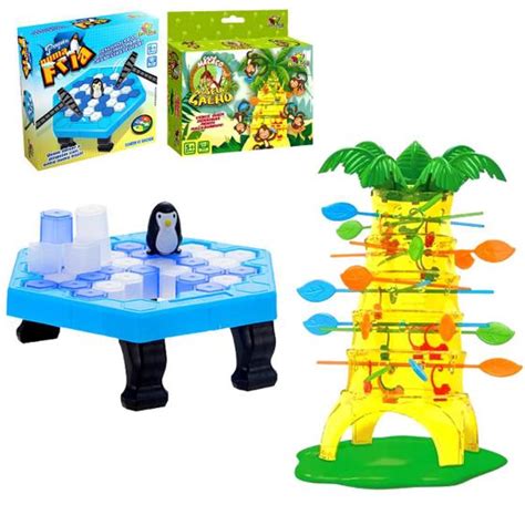 Jogo Pinguim Numa Fria Quebra Gelo E Pula Macaco Kit Jogos Infantis
