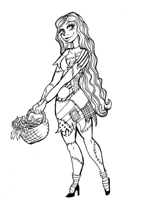 Coloriage Sally dans L Étrange Noël de monsieur Jack télécharger et