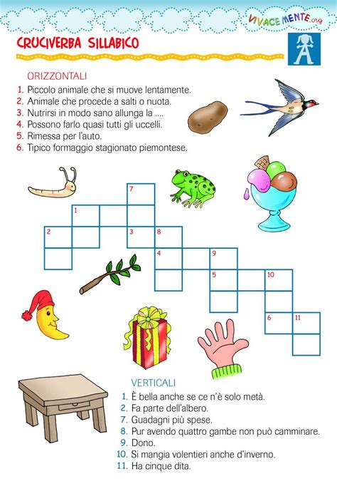 Cruciverba Illustrati Per Bambini Da Stampare Artofit