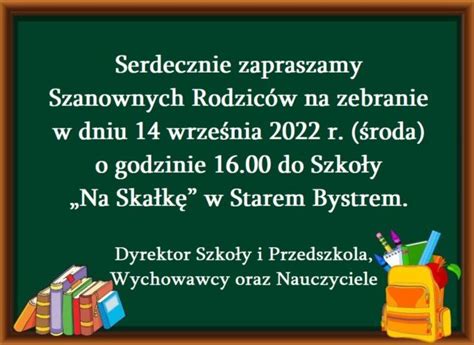 Zebranie Z Rodzicami Publiczna Szko A Podstawowa Nr Spsk W Starem