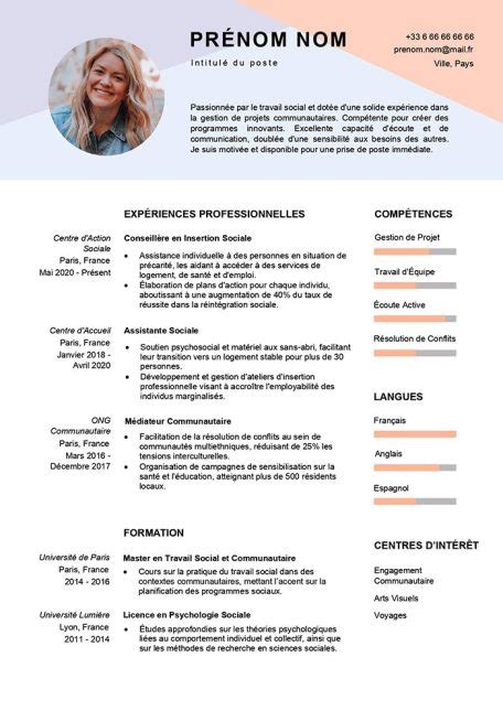 Mod Le De Cv Social T L Charger Gratuitement