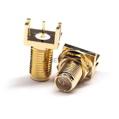 Reverse Polarity SMA Female PCB Edge Mount Connector MetabeeAI
