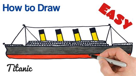 How To Draw Titanic Easy Step By Step Art Tutorial YouTube