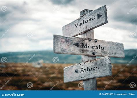 Code Ethics Honesty Integrity Trust Respect Core Values Stock Image