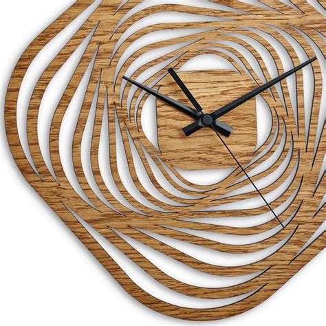 Horloge Murale En Bois Moderne Horloge Murale Mur Horloge Etsy