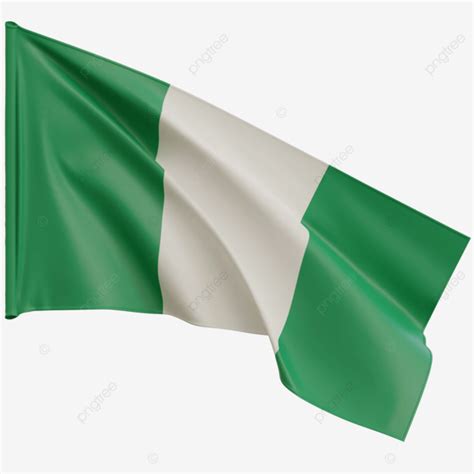 Nigeria Flag Waving Nigeria Flag With Pole Nigeria Flag Waving