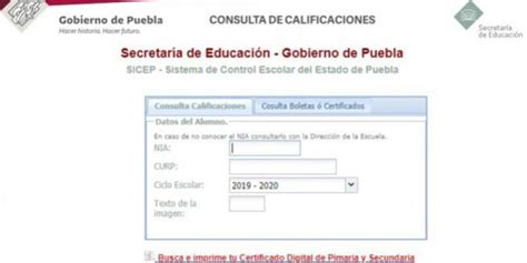 Consulta De Calificaciones SICEP 2024