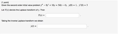 solved given the second order initial value problem