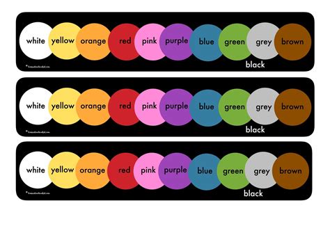 Printable Colors Chart