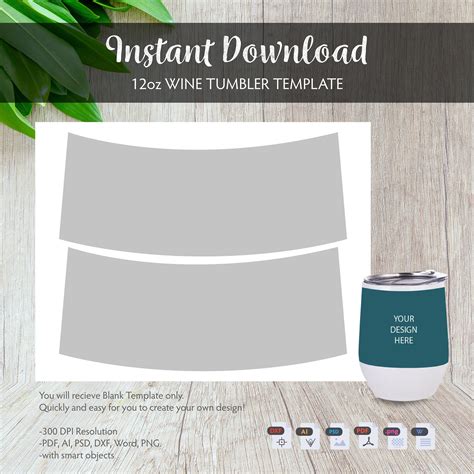 Sublimation Tumbler Template