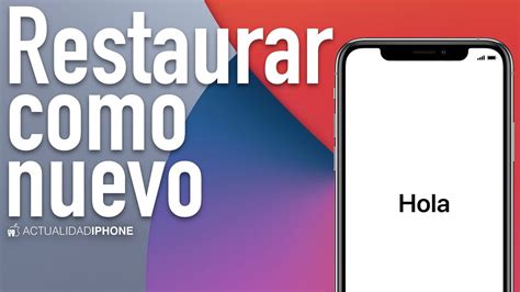 Cómo RESTAURAR tu iPhone como NUEVO YouTube