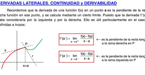 LAS MATES DE SANDRA CONTINUIDAD Y DERIVABILIDAD