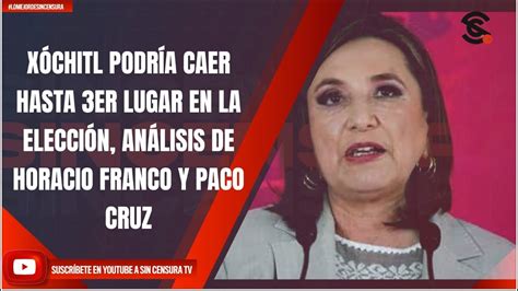 XÓCHITL PODRÍA CAER HASTA 3ER LUGAR EN LA ELECCIÓN ANÁLISIS DE HORACIO