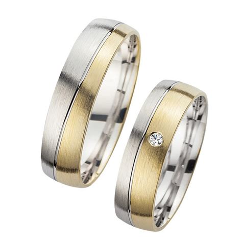 Eheringe CERA3020 aus Weiß Gelbgold online bestellen