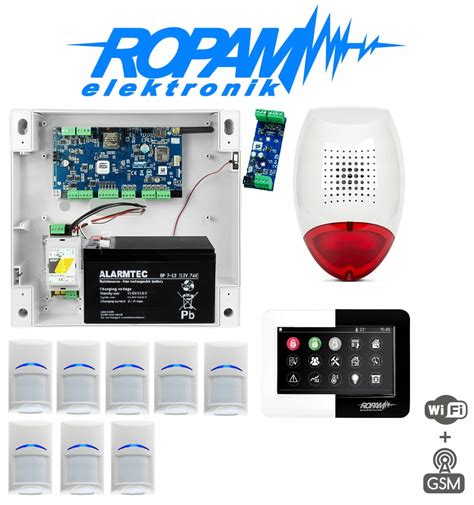 SYSTEM ALARMOWY NeoGSM ROPAM WIFI GSM APLIKACJA ZESTAW 8 CZUJEK PIR