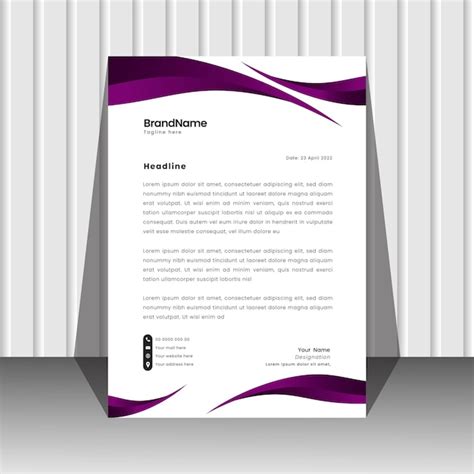 Premium Vector Corporate Letterhead Template In A4 Size