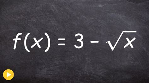 determine the domain and range for the square root function youtube