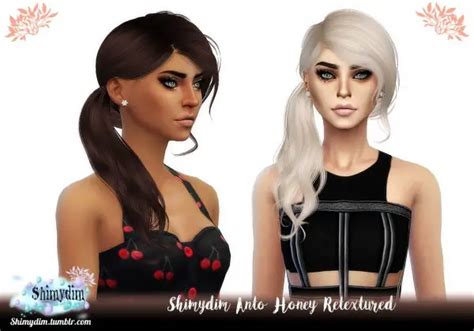 Shimydim Anto S Honey Hair Retextured Sims 4 Hairs